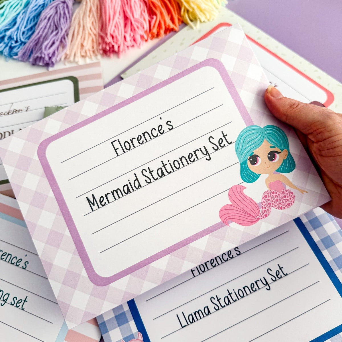 Mermaid Writing Set for Kids | Eco-Friendly Stationery | Dolly and Fred ...