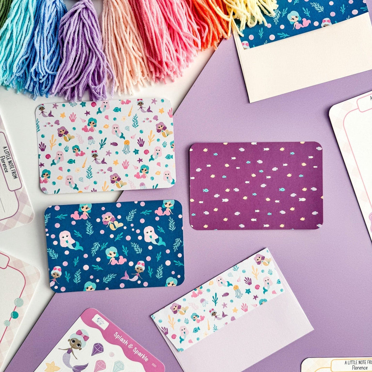 Mermaid Writing Set for Kids | Eco-Friendly Stationery | Dolly and Fred ...