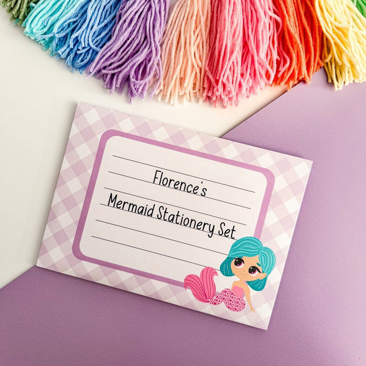 Mermaid Writing Set for Kids | Eco-Friendly Stationery | Dolly and Fred ...