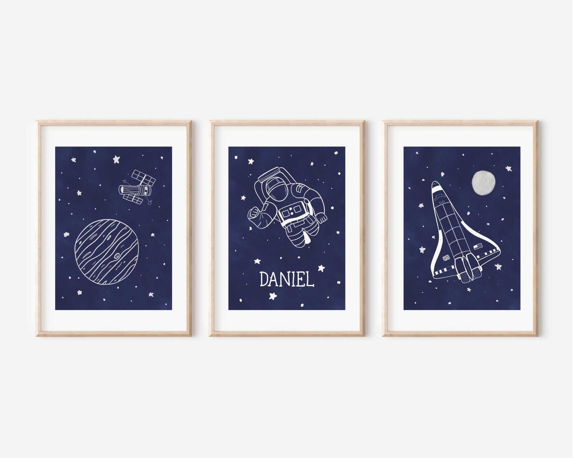 Space Themed Print Set – Dolly and Fred Designs