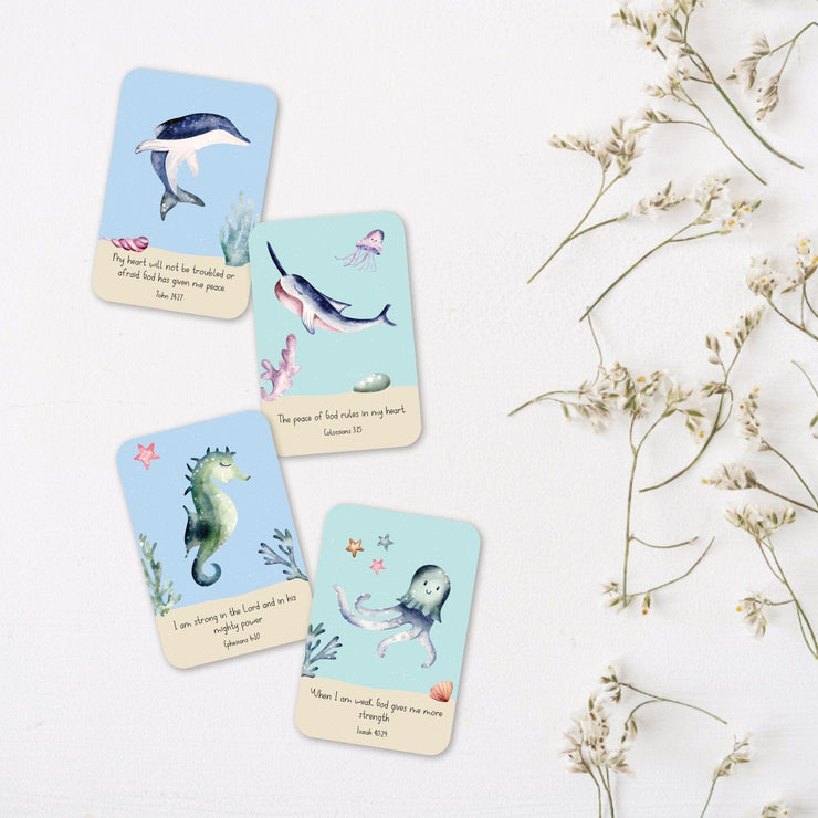 Ocean bible verse affirmation cards – Dolly and Fred Designs
